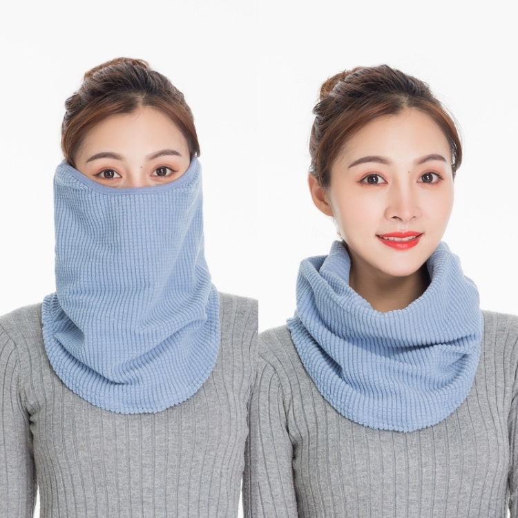 3 겨울 온기와 짙어지면서 마스크 목과 귀 보호자 여성을위한 콜드 보호 스카프 밝은 파란색