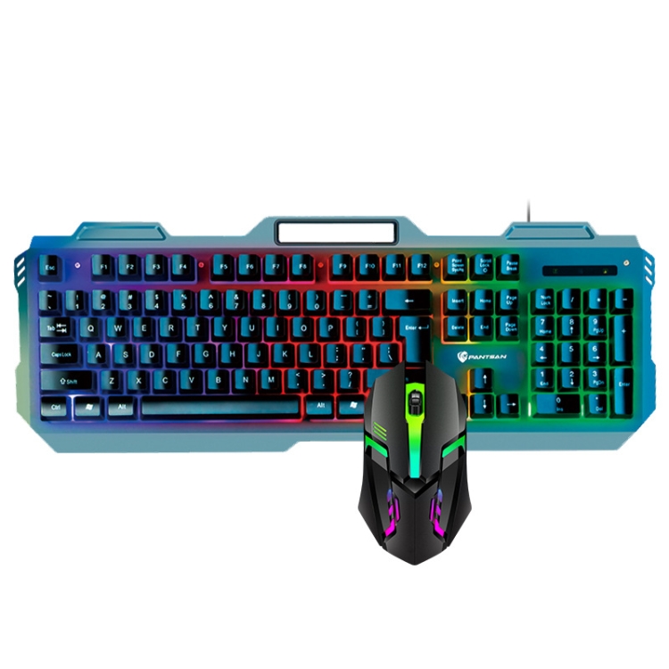 PANTSAN PT200 Metal Panel Wired Luminous Mechanical Keyboard + Mouse ...
