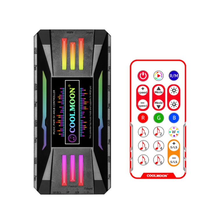 COOLMOON CM-MPAC PWM 5V ARGB Cooling Fan Remote Control For PC Case ...
