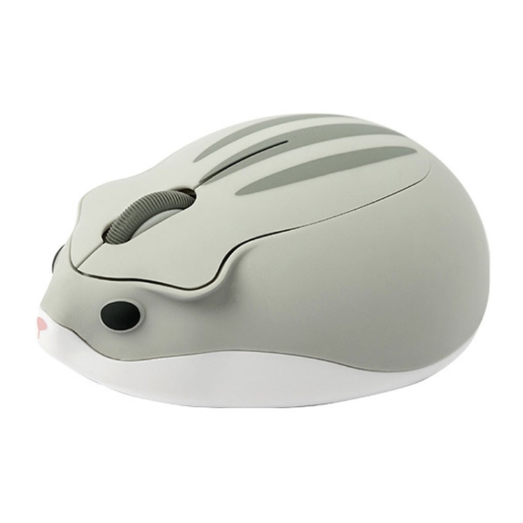 3 Keys 2.4G Wireless Hamster Shape Mouse(Grey)
