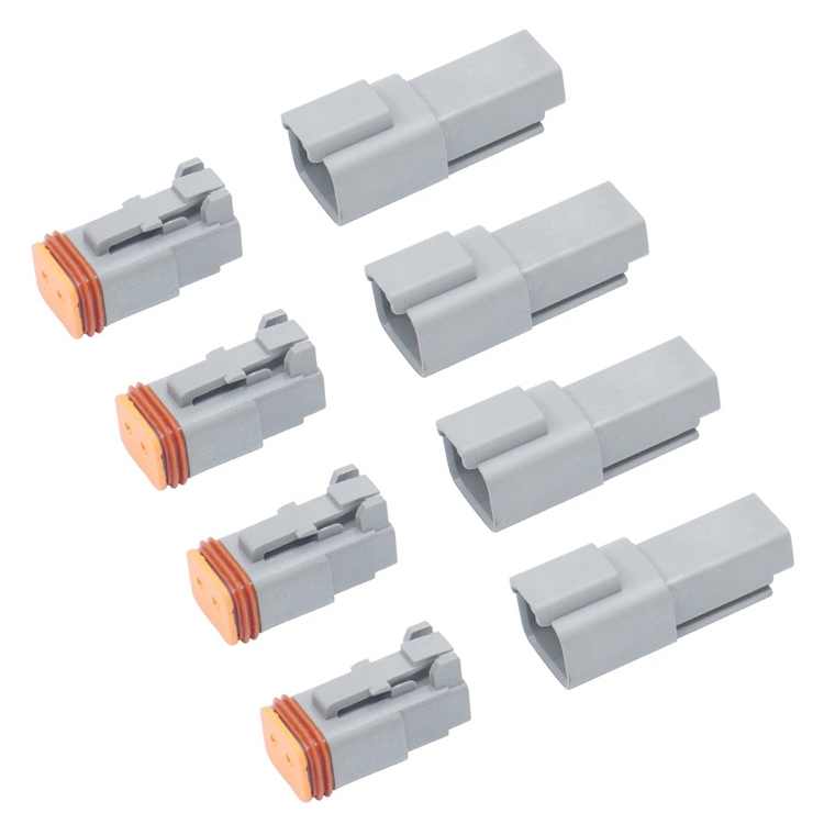 4 PCS DT04-2P / DT06-2S With Copper Car Waterproof Connector Conductive ...