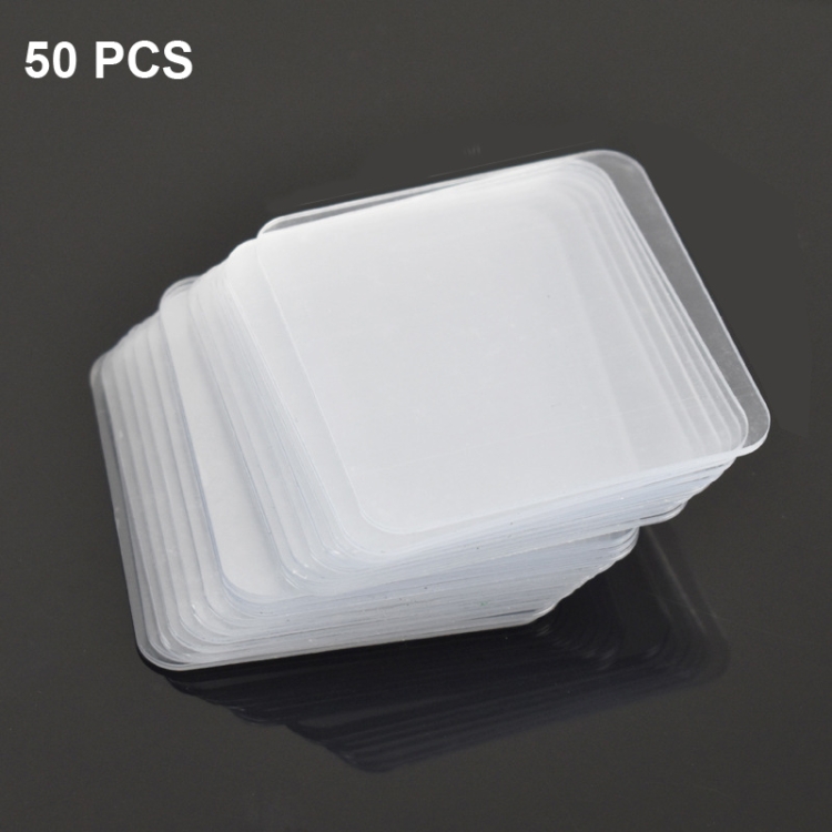 50 PCS Transparent Tape Sticker Strong Nano Tape ,Style: Square 60x60x0.8mm