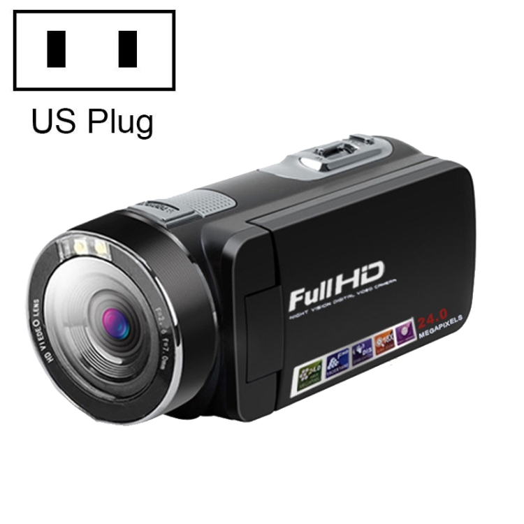 1080P 24MP Foldable Digital Camera, Style: Touch Screen Model