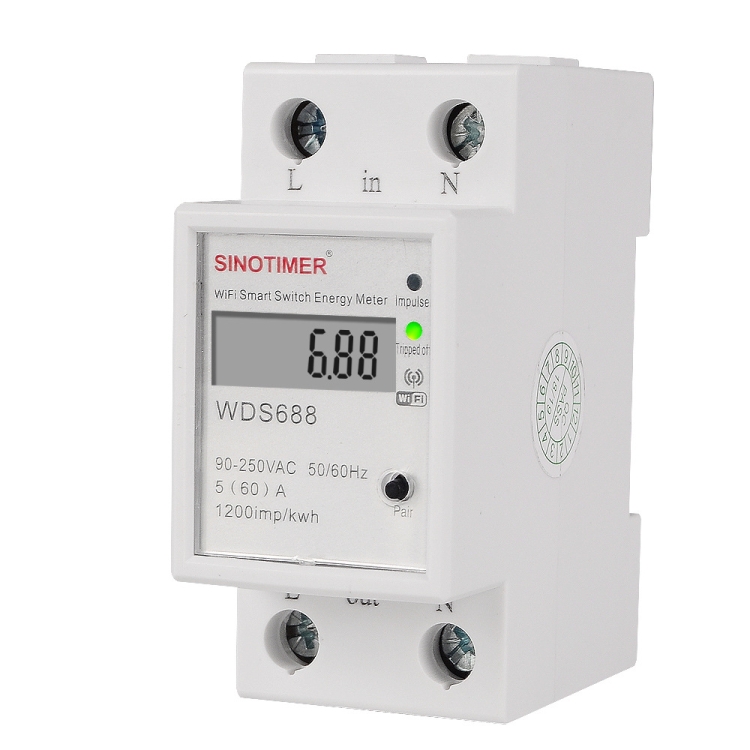 Sinotimer WDS688 Smart WiFi Medidor de energia monofásico Mobile App ...