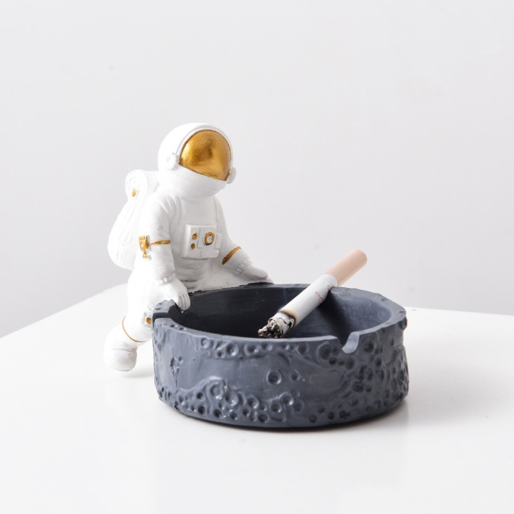 BJ1519 Cartoon Astronaut Shape Ashtray, Spec: Flat Gold
