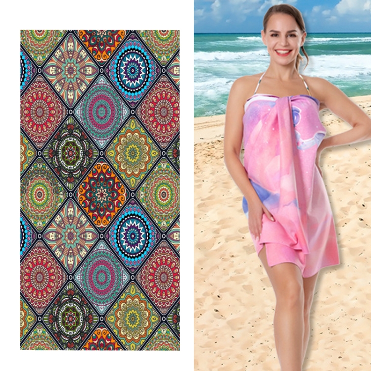 ผ้าขนหนูที่พิมพ์ออกมาด้านเดียวว่ายน้ำแบบเร็วขนาด: 80x160 ซม. (Dodge ...