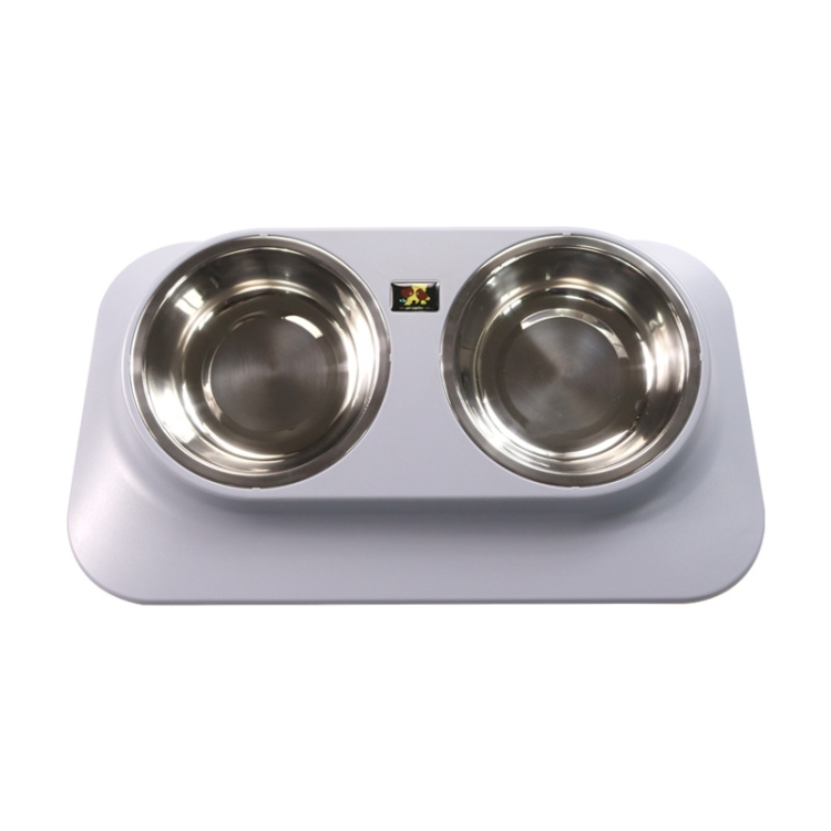 Pugga Pet Stainless Steel Anti-Slip Bowl Cat Dog Tilted Neck Feeder ...