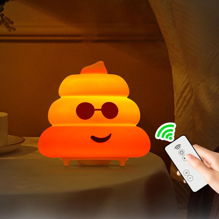 Silicone Poop Shape LED Pat Small Night Light, Style: Stepless Dimming ...