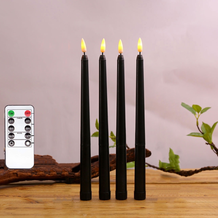 4 PCS B002 Long Pole Electronic Simulation Candle Light with Remote ...