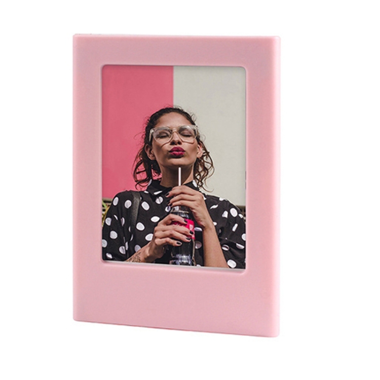 5PCS CAIUL 3 3 นิ้วแผ่นแม่เหล็กหลากหลายกรอบรูปรวม (สีชมพู)