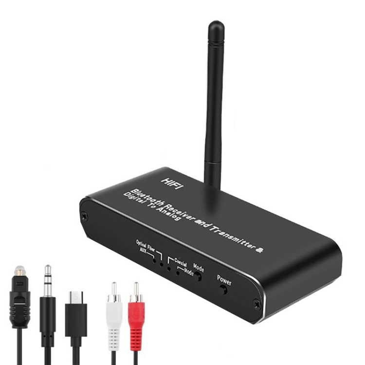D09 2 en 1 AUX Wireless Bluetooth Receiver RCA Fiber Coaxial Bluetooth ...