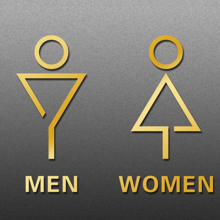 19 x 14cm Personalized Restroom Sign WC Sign Toilet Sign,Style ...