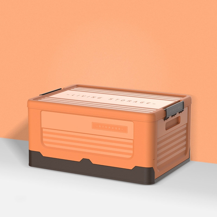 Foldable Book Box Plastic Storage Box, Color: L Sunset Orange