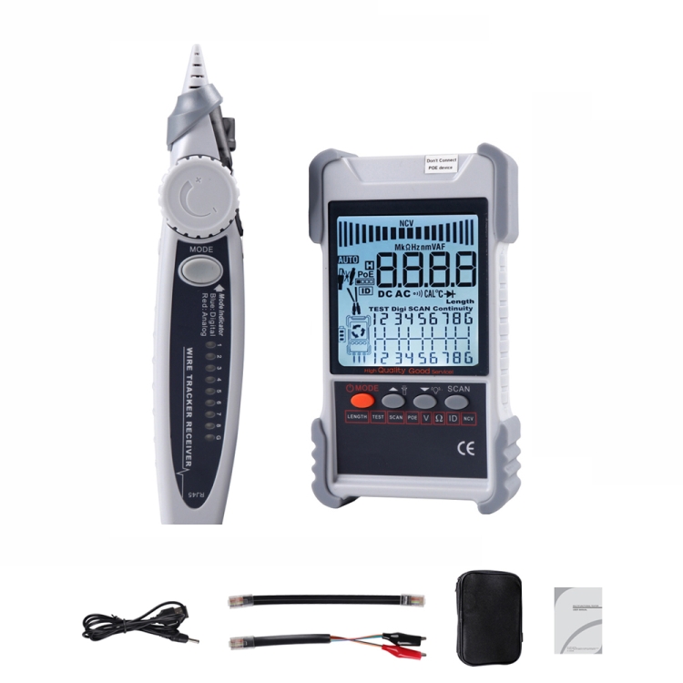 ET616 Rechargeable and Adjustable Network Cable Tester Wire Tracker POE ...