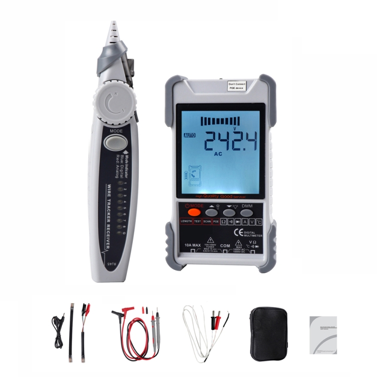 ET618 Rechargeable and Adjustable Network Cable Tester Wire Tracker POE ...