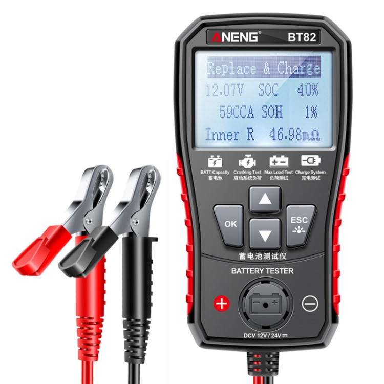 ANENG BT82 12V/24V 자동차 배터리 수명 감지기