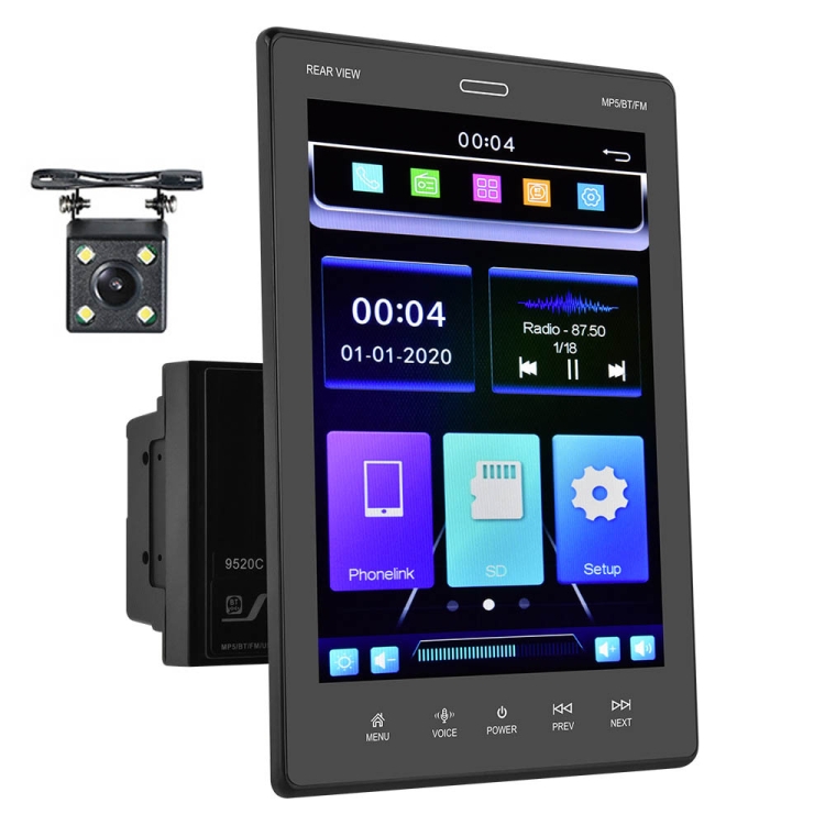 9520C Double Spindle 9.5 inch Vertical Screen Car MP5 Player, Style ...