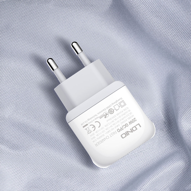 LDNIO A2316C 20W PD+QC 3.0 Phone USB Multi-hole Fast Charger EU Plug ...