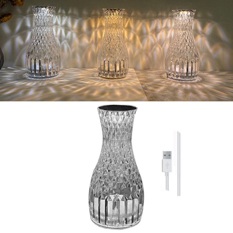 Petal Rose Light Crystal Ambient Touch Table Lamp รุ่น: 3 สี USB Plug-in