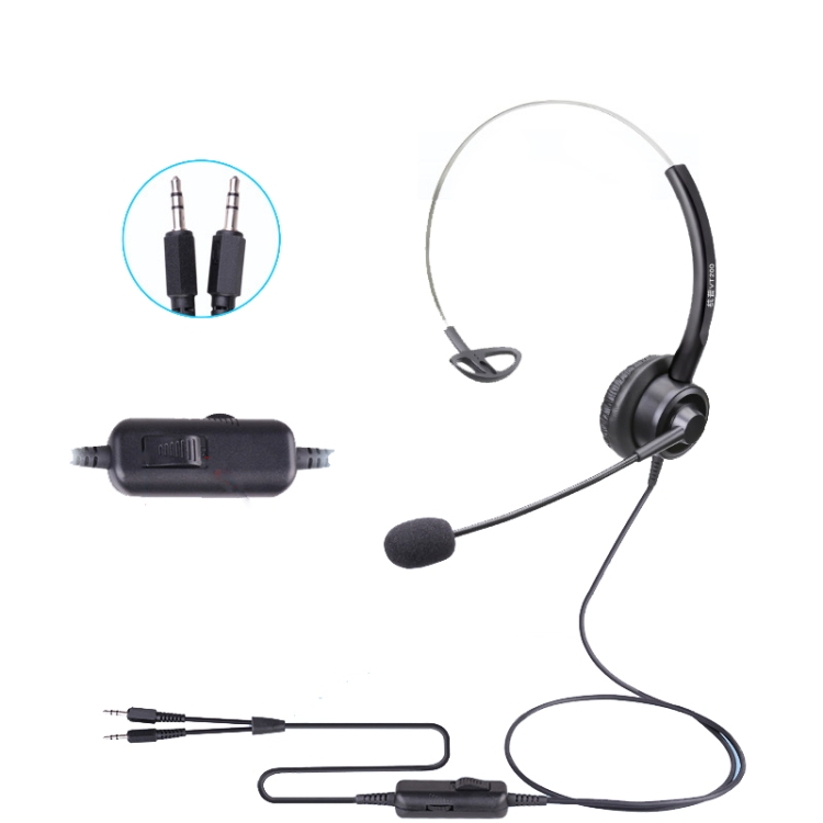 VT200 Single Ear Telephone Headset Operator Headset With Mic,Spec: 3 ...