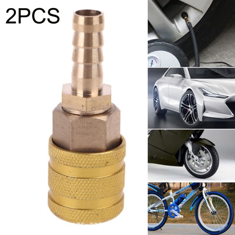 2PCS Metal Connector Plug Solid Brass Quick Connection Inflator Pump ...