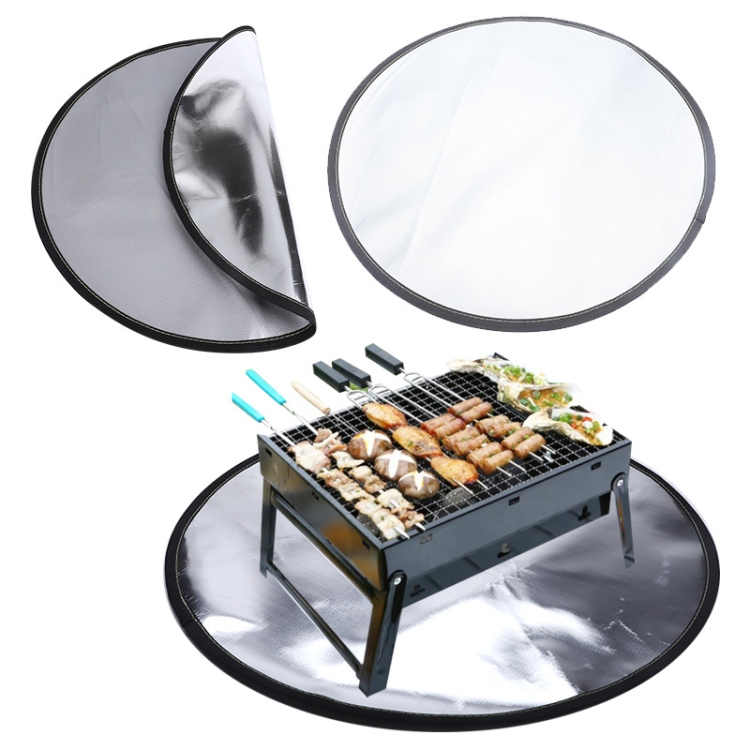 Round Camper Camping Lawn Fire Rack Flame Insulation Land, Diameter: 24 ...