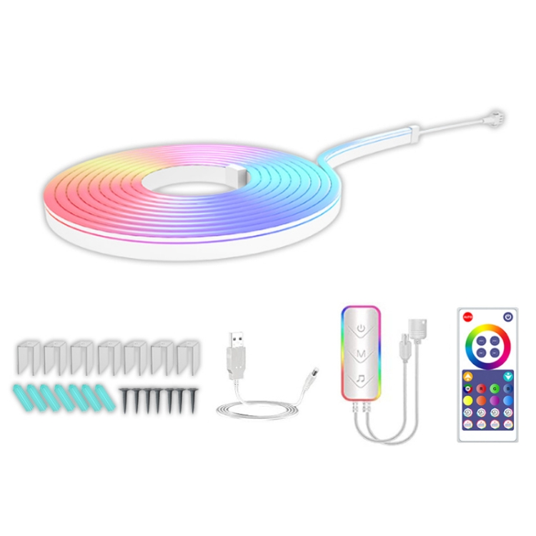 3m USB Illusion Music Neon 16 Million Colour DIY Light Strip ...
