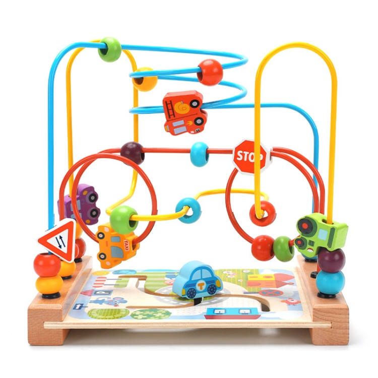 Children Beads Around Multifunctional Puzzle Block Toys, Style: Traffic
