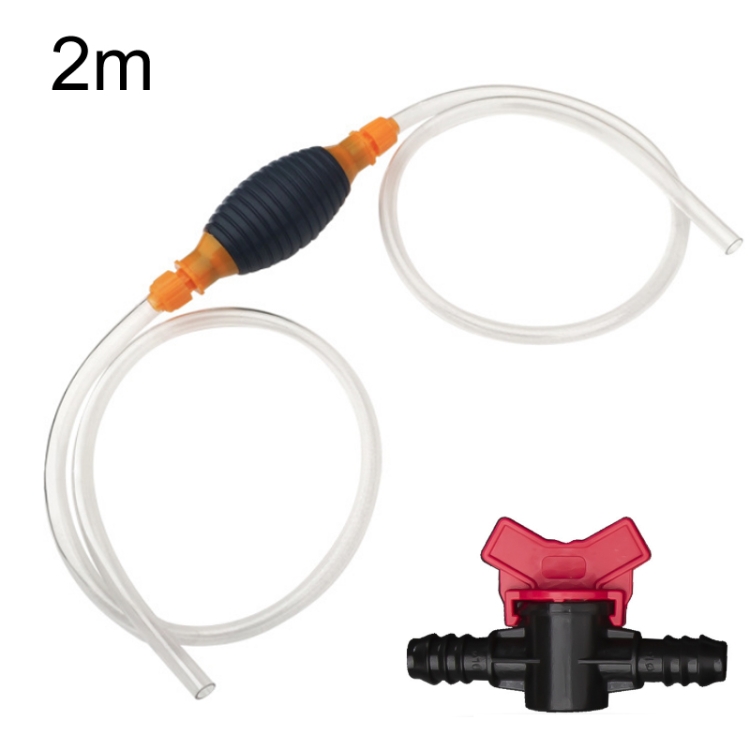 2pcs Manual Gasoline Oil Sucker Water Deflector, Specification: 2m+Flow ...