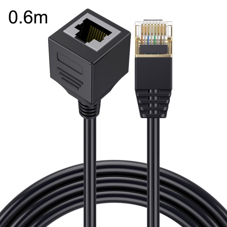 Straight Head 0.6m Cat 8 10G Transmission RJ45 Male To Female Computer ...