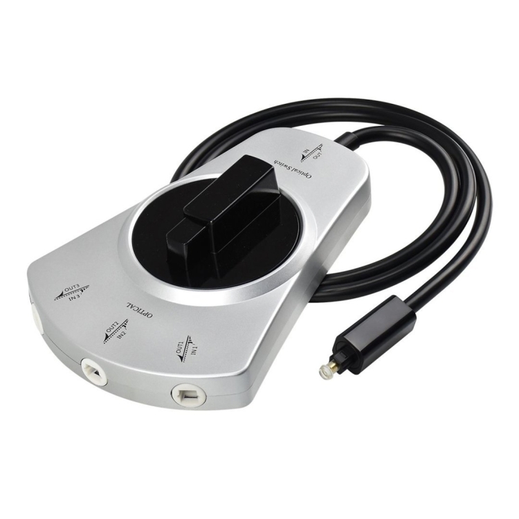 3 In 1 Out Switch Manually Switching Digital Audio Fiber Optic Switch ...