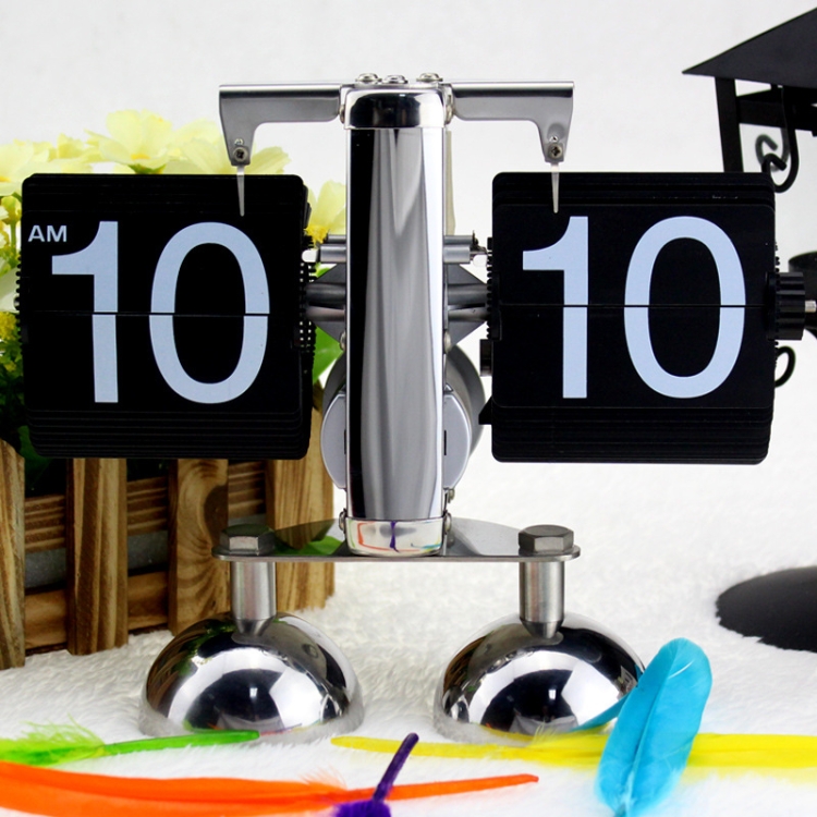 HY-F001 Auto-turning Balance-shaped Clock Home Decorative Flop Clock ...