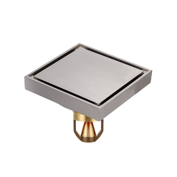Bathroom Large Displacement Anti-odor Floor Drain, Style: K8014 Nickel ...