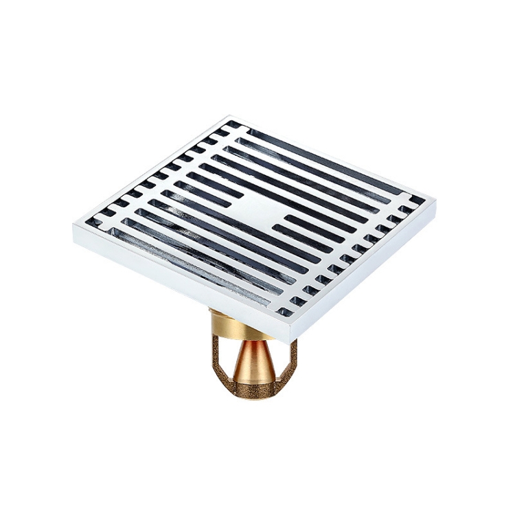 Full Copper Odor Proof Floor Drain, Style: K7003 Chrome Plated Single ...