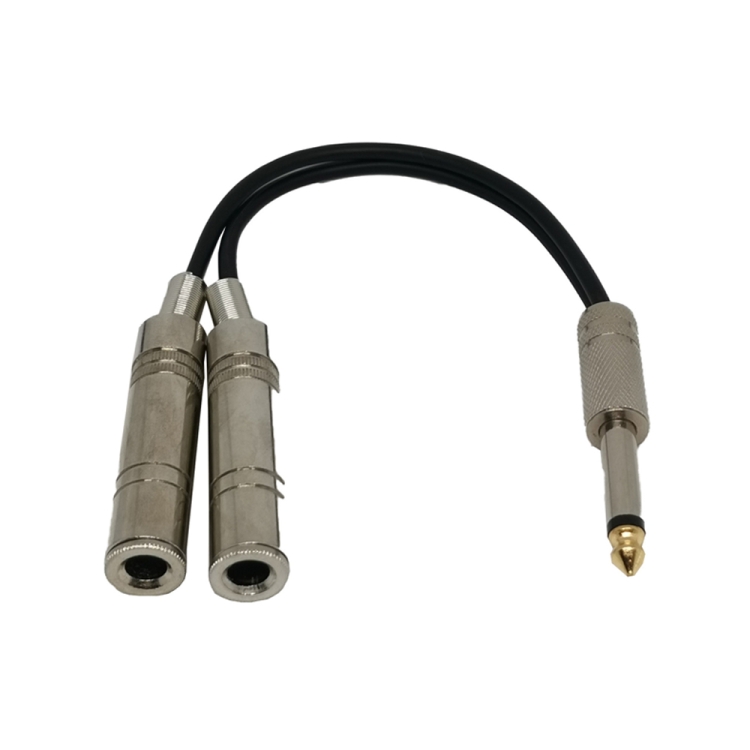 6.35mm Male To 2 Female Single Channel Noise Reduction Shielded Bass ...