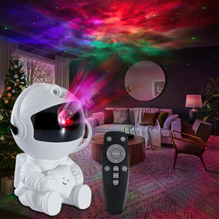 USB Astronaut Shape Colorful LED Laser Star Projection Light(Star)