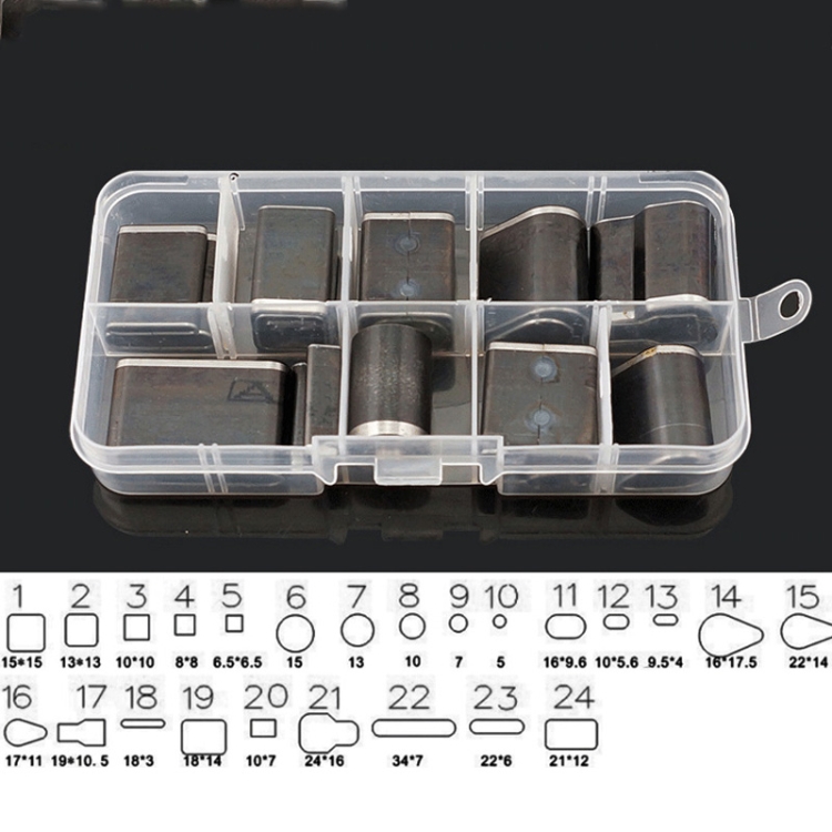 24 Holes Shaped Style Hole Hollow Punch Cutter Set Punching Tool for ...