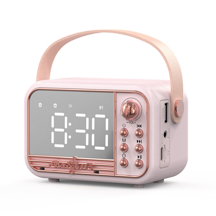 S11 Handheld Retro Alarm Clock Bluetooth Speaker Desktop Portable Clock ...