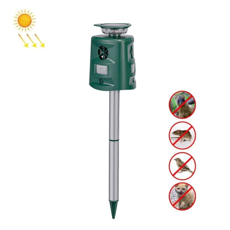 SK698 Solar Powered Animal Repeller 360 Degree Strobe Light Bird ...