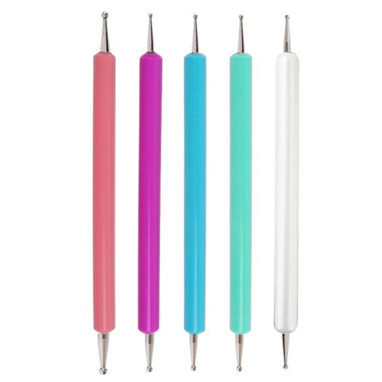 5pcs/set Pottery Tool Indentation Pen Manicure Point Drill Pen(Color)