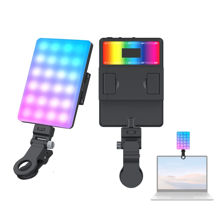 V11RGB With Screen 5W Mobile Phone Fill Light Live Broadcast Pocket Light
