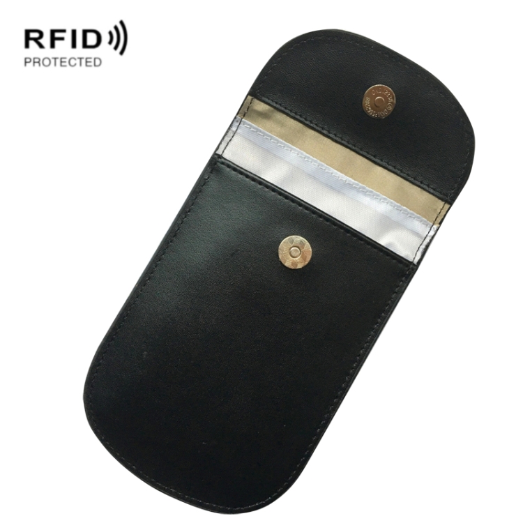 Anti-scanning Anti-GPS Positioning Cowhide RFID Car Shielding Key Case ...