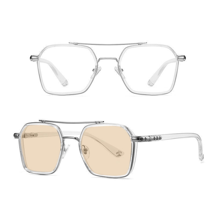 A5 Double Beam Polarized Color Changing Myopic Glasses, Lens: -450 ...
