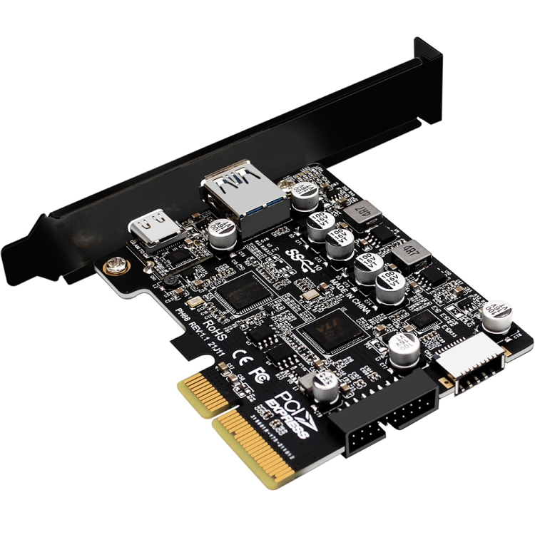 PCIE 3.0 To USB 3.2 Extension Card Type-C Port Front Type-E Expansion ...