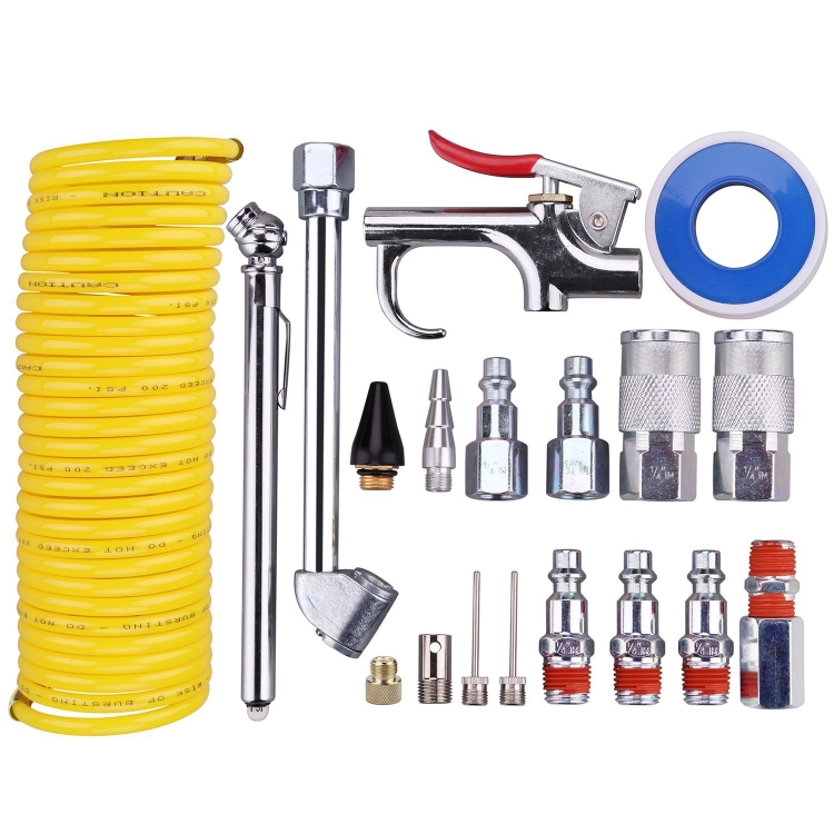 20 In 1 Air Compressor Kit 1/4 Inch NPT Air Tool Kit With 7.5m Coil ...