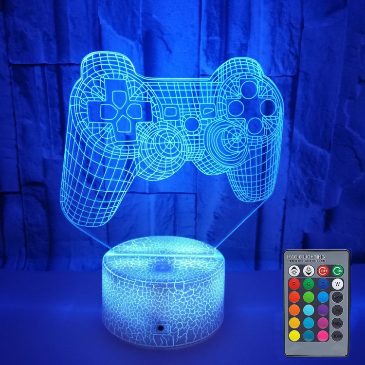 3D Game Handle Three-dimensional Colorful LED Lights, Style: Touch ...