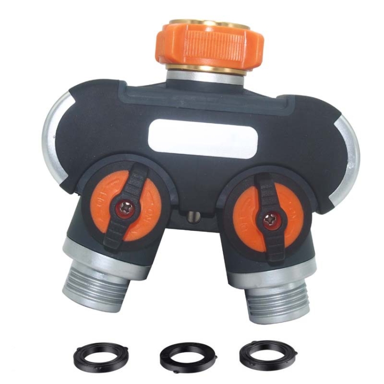 Garden Irrigation And Watering One Pass Two Faucet Water Divider With ...