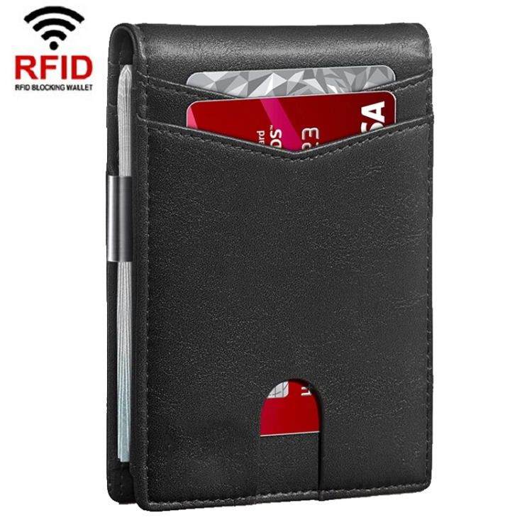 RFID Anti-Magnetic And Anti-Theft Leather Multi-Card Credit Card Wallet ...