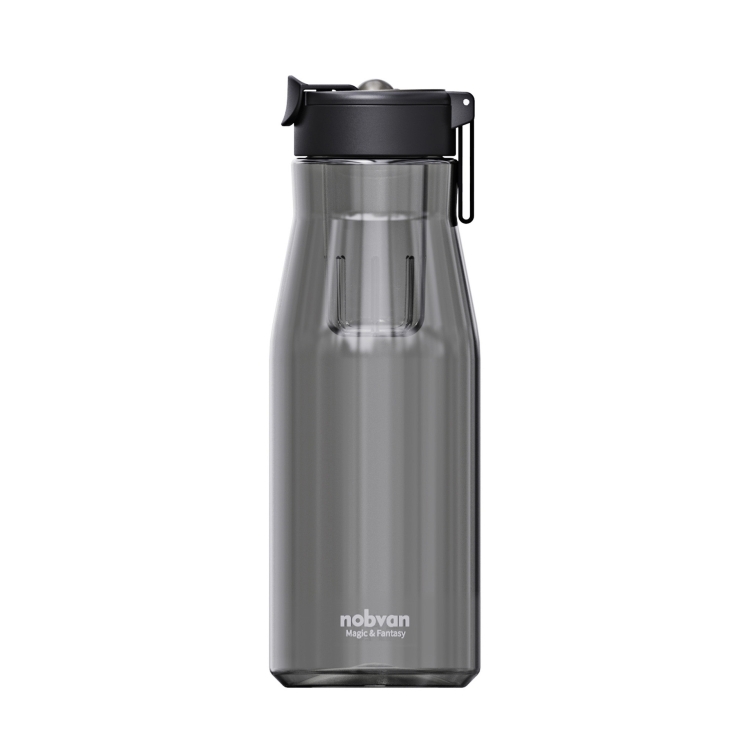 Nobvan Magic Ball โกดังเก็บชาระเบิดแม่เหล็ก Tritan ถ้วยกีฬาความจุขนาดใหญ่สไตล์: 1200ml (สีเทา)