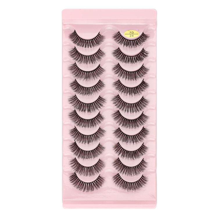 10 คู่รัสเซีย Strip Lashes 7D เลียนแบบ Mink Volume Fluffy ขนตาปลอม ...